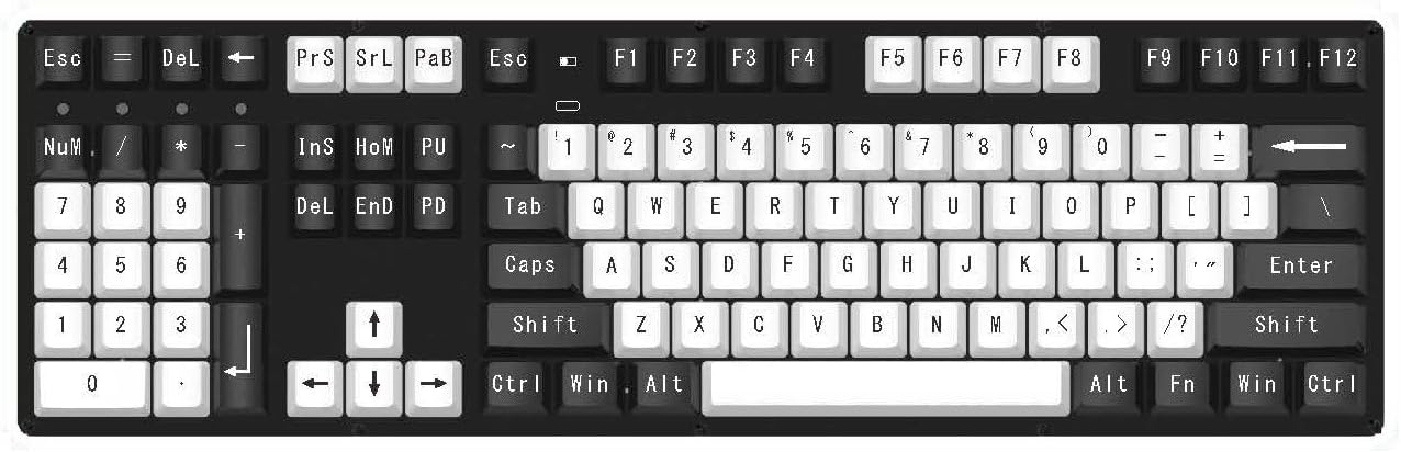 Amazon.com: Taka Neko Left Hand Mechanical Keyboard -108 Keys USB Wired ...