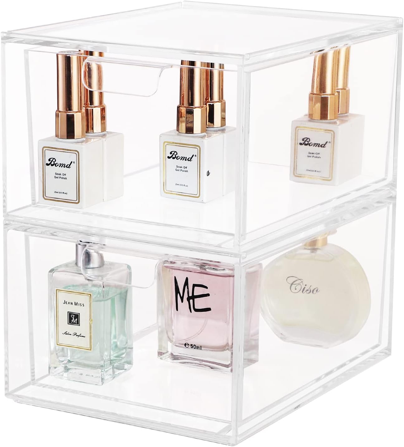 Amazon.com: Yieach 2 Pack Stackable Makeup Organizer - 4.5'' Tall ...