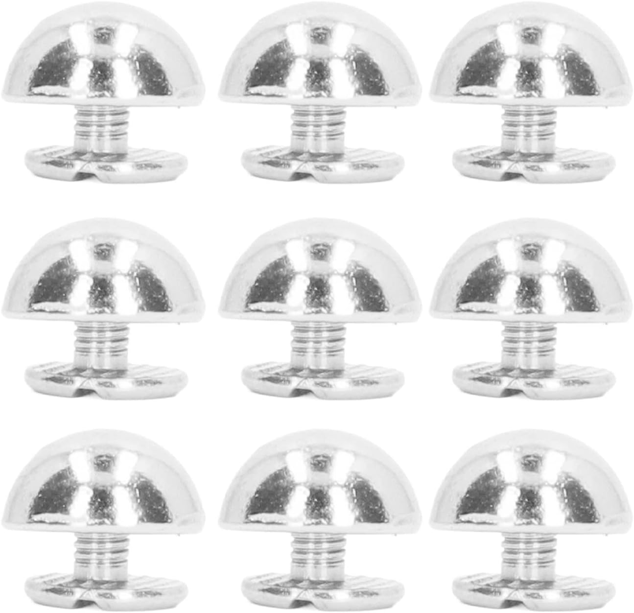 TOPINCN Mushroom Rivets Round Head Base 100Sets Accessories Leather ...