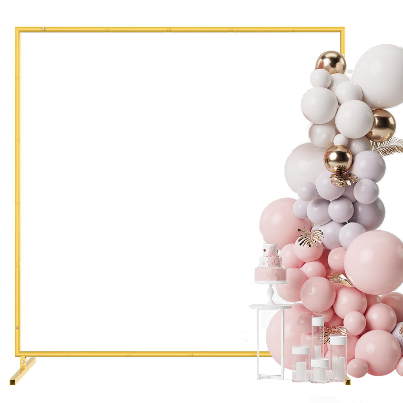 Amazon.com: 6.6FT Backdrop Stand,Square Balloon Arch Stand,Wedding Arch ...