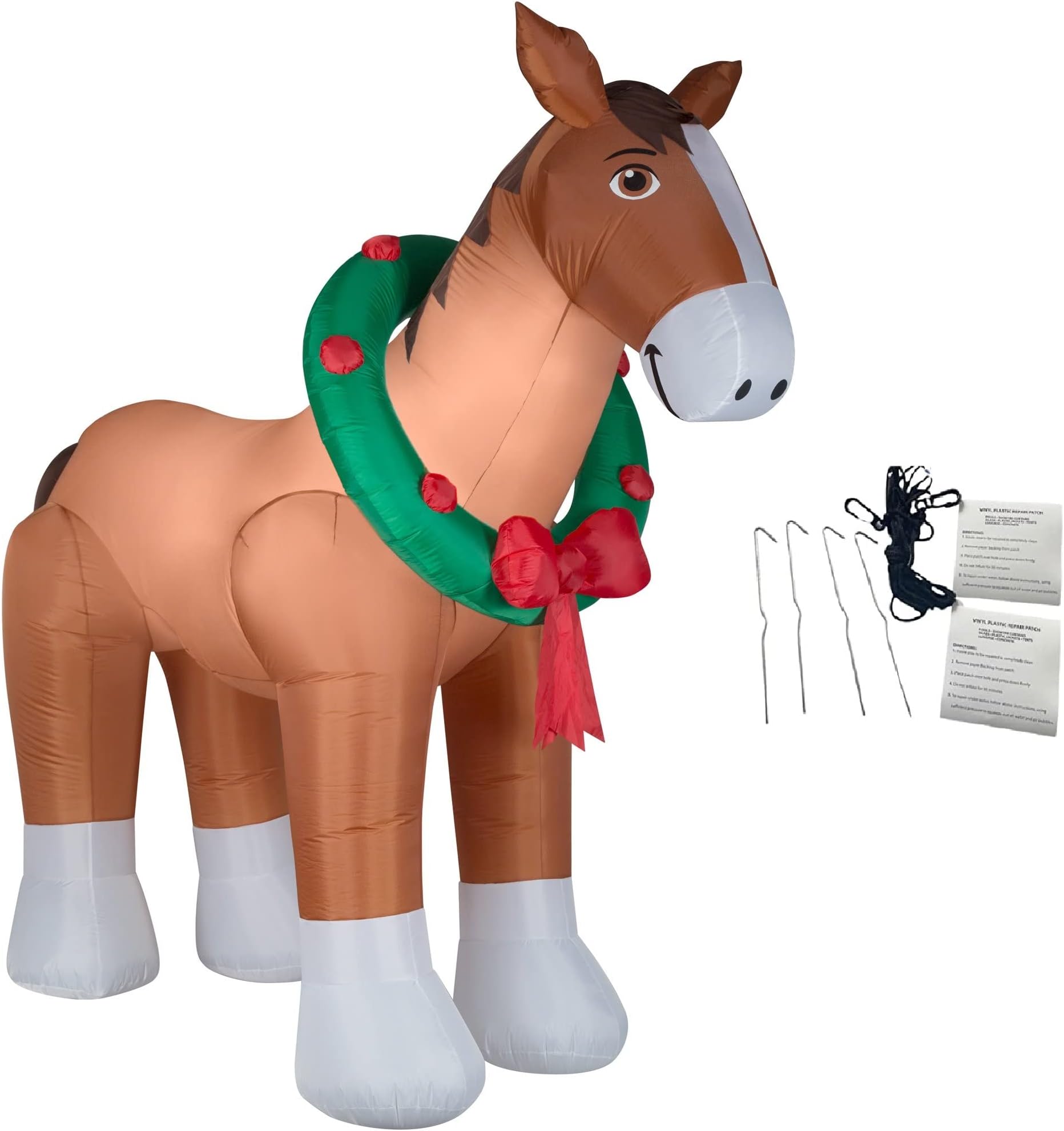 Amazon.com: Christmas Inflatables Clydesdale Horse Holiday Inflatable ...