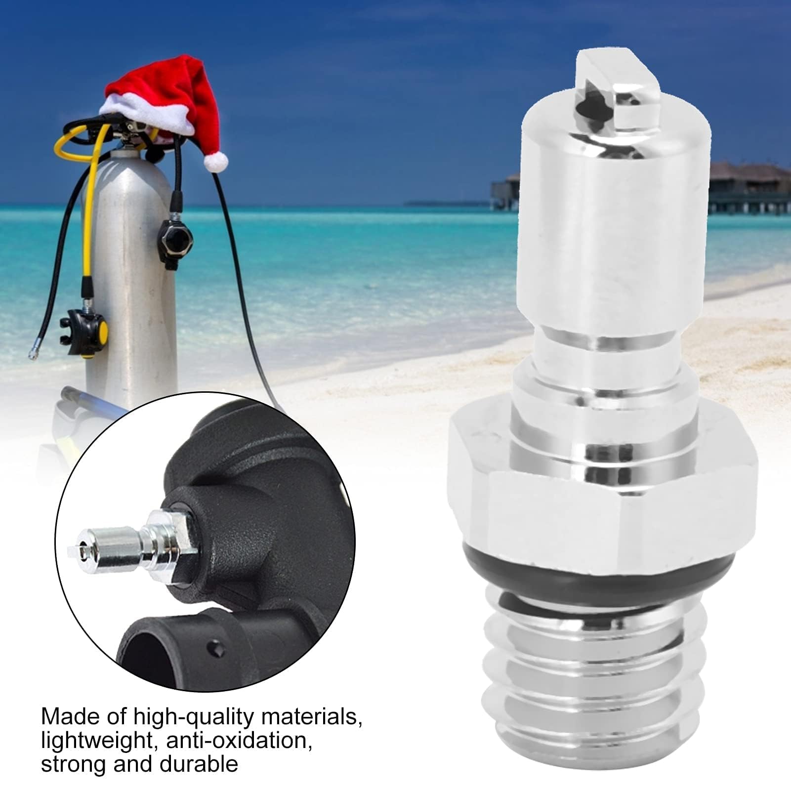 Snapklik.com : Power Inflator Nipple, Chrome Plated Brass Diving ...