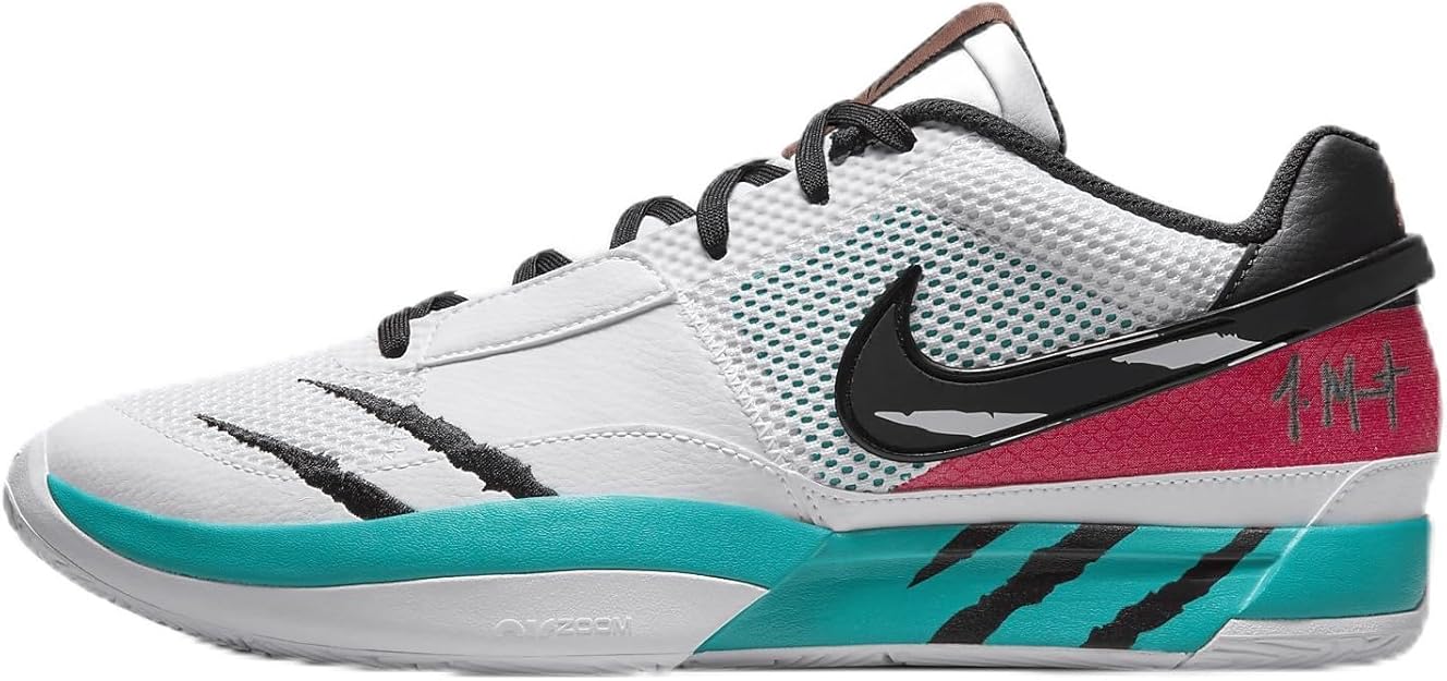 Amazon.com | Ja 1 "Scratch Basketball Shoes (FV5957-100, White/Turbo ...