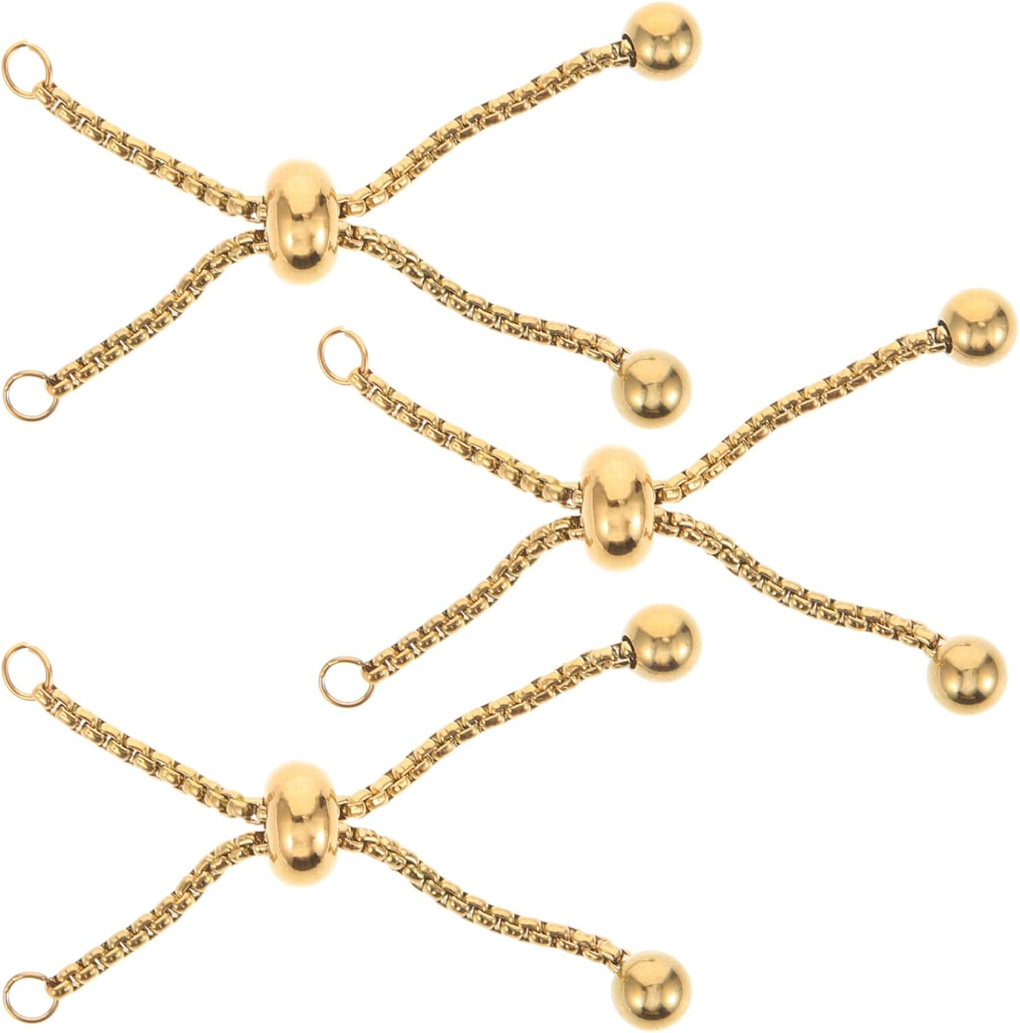 Amazon.com: Tofficu 3Pcs Adjustable Slider Bracelet Chains with Ball ...