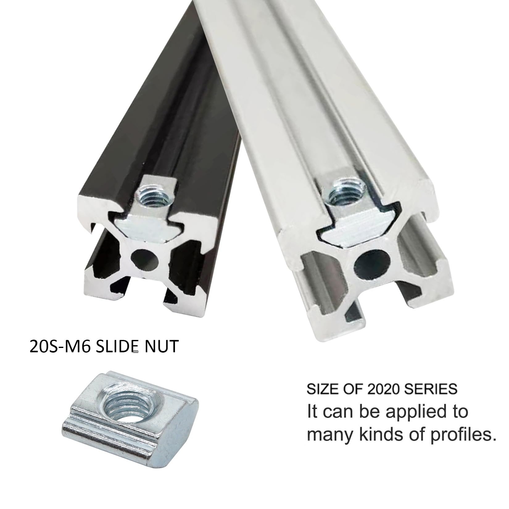 Snapklik.com : BLCCLOY 80pcs 20 Series Extrusion M6 T Slide Nut M6 Tee ...
