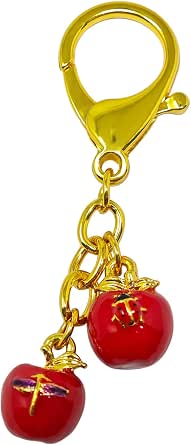 Amazon.com: Feng Shui Harmony Apples Keychain Pace Luck Amulet Key Ring ...