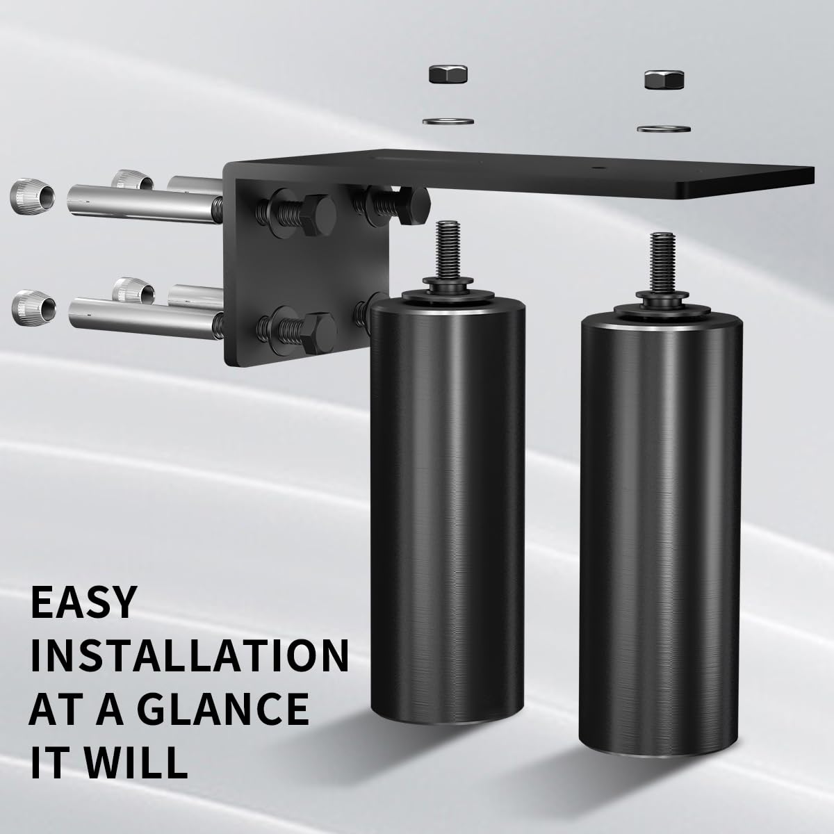 Snapklik.com : Heavy Duty Slide Gate Guide Roller 6Black L Rear Post ...