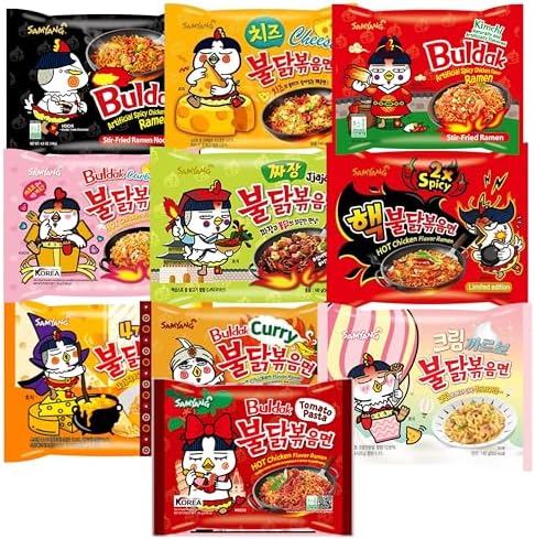 Amazon.com: Buldak Spicy Chicken Stir Fried Ramen, Authentic Chewy ...