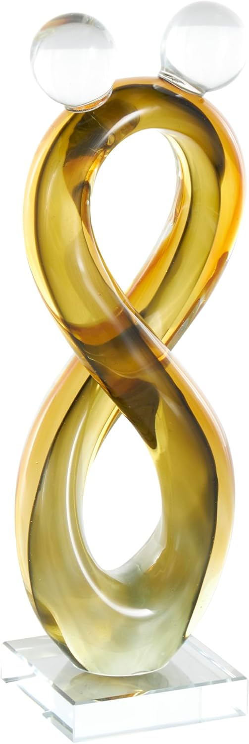 Amazon.com: Deco 79 Glass Abstract Decorative Sculpture Infinity Home ...