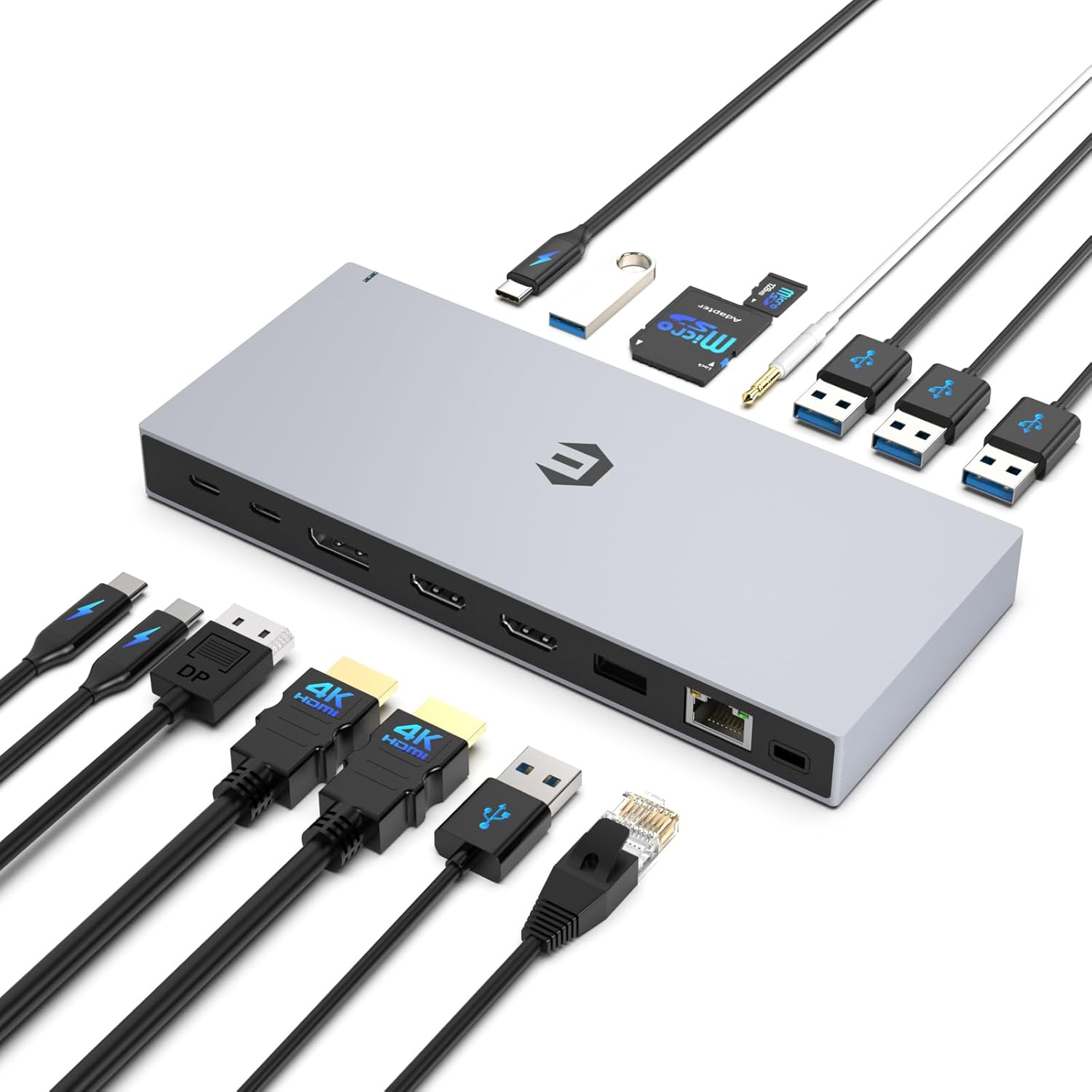 Amazon.com: USB C Docking Station, iTOTU 15 in 1 Adaptor with 100W PD, 3 Monitors with Dual HDMI ...