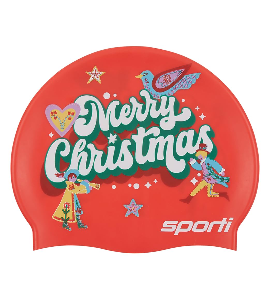 Snapklik.com : Sporti Christmas Countdown Silicone Swim Cap Jr