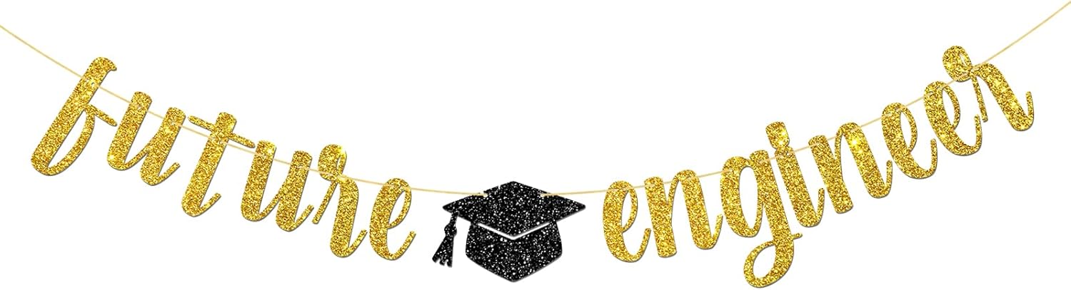Amazon.com: Future Engineer Banner, Congrats Engineer Graduation Party ...