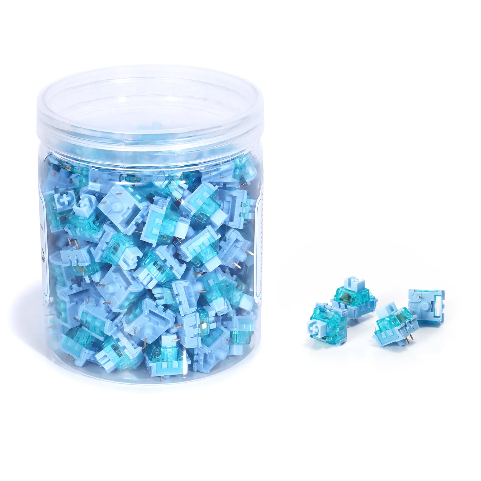 MAGIC-REFINER x Jelly Blue Switches for Mechanical Keyboard DIY, 50gf ...