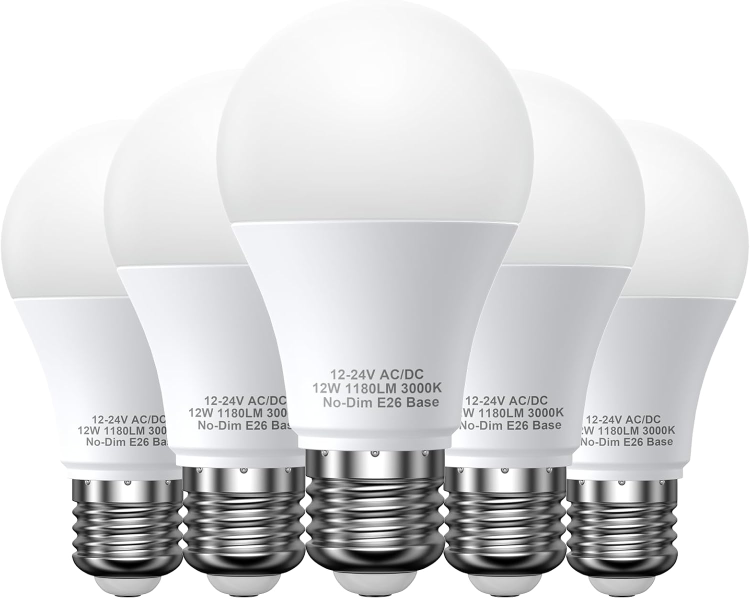 Amazon.com: 12V LED Light Bulbs, 12W 1050LM Warm White 3000K, 80W Equivalent 12-24Volt Low ...
