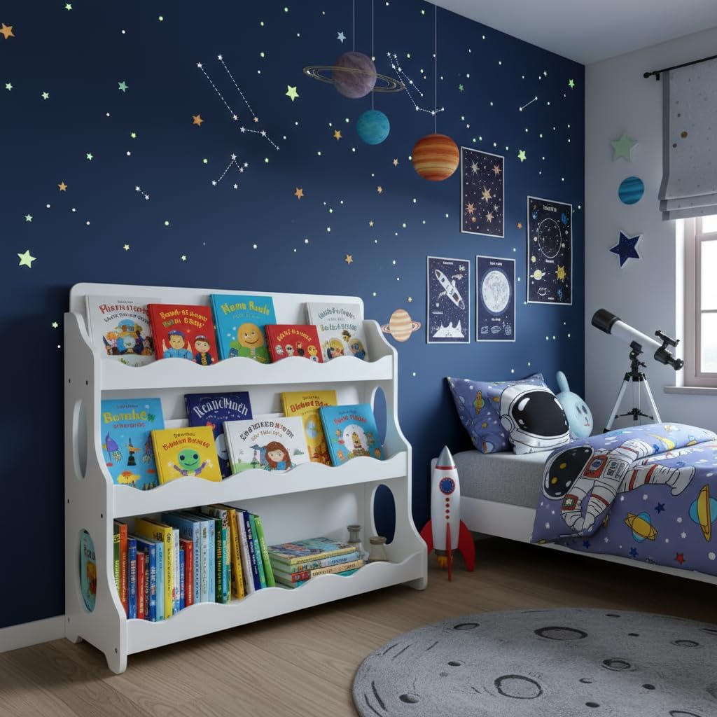 Amazon.com: AMMEHOELA Kids Bookshelf Wooden Montessori Book Shelf Dutch ...