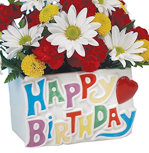 NapCo Accents and Occasions Happy Birthday Planter : Amazon.in: Home ...