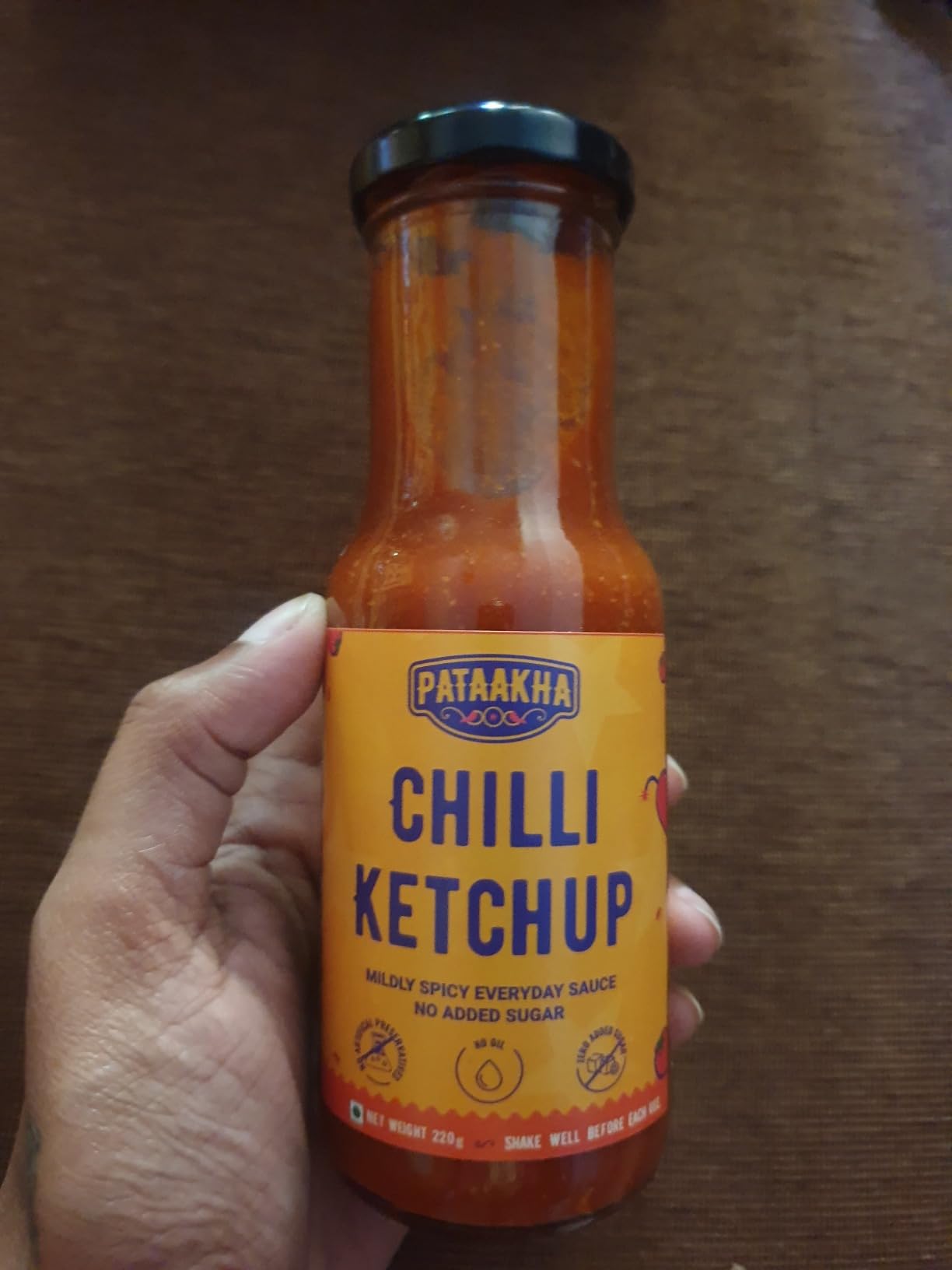 Pataakha Chilli Ketchup | ZERO Added Sugar | Medium Spicy | No ...