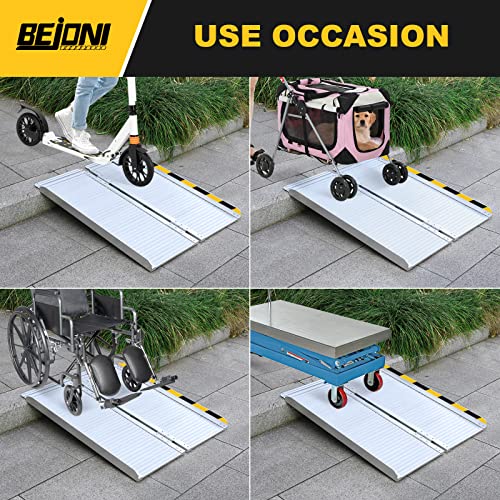 Snapklik.com : 4FT Portable Wheelchair Ramp, Foldable Ramp For 600 Lbs ...