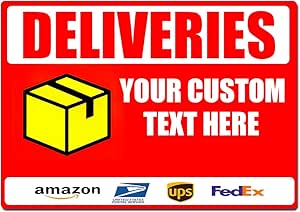 Amazon.com: Custom delivery signs, waterproof personalised delivery ...