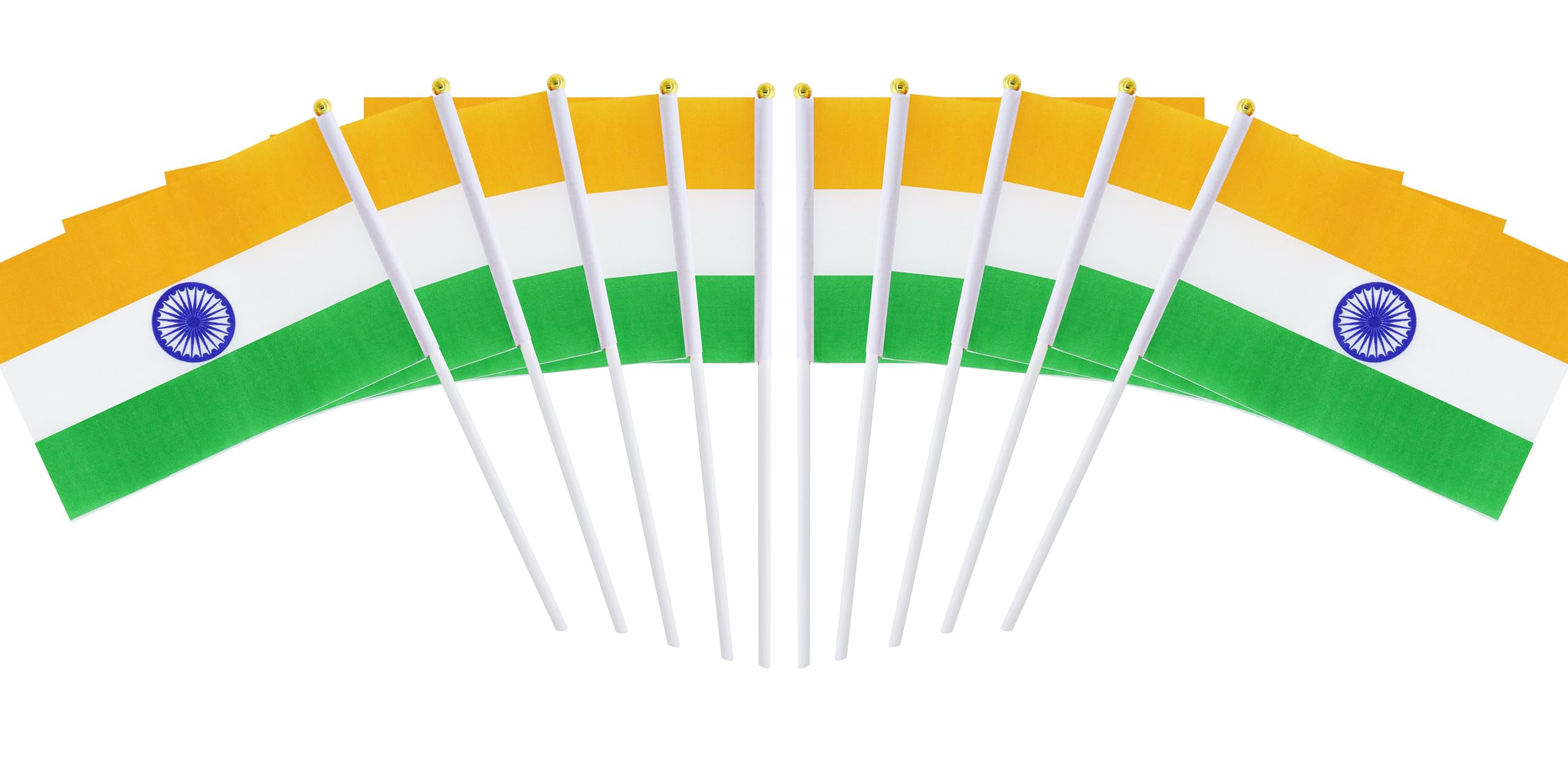 Amazon.com: 10 Pack India Indians Flags on Stick 5x8 Inch,Patriotic ...