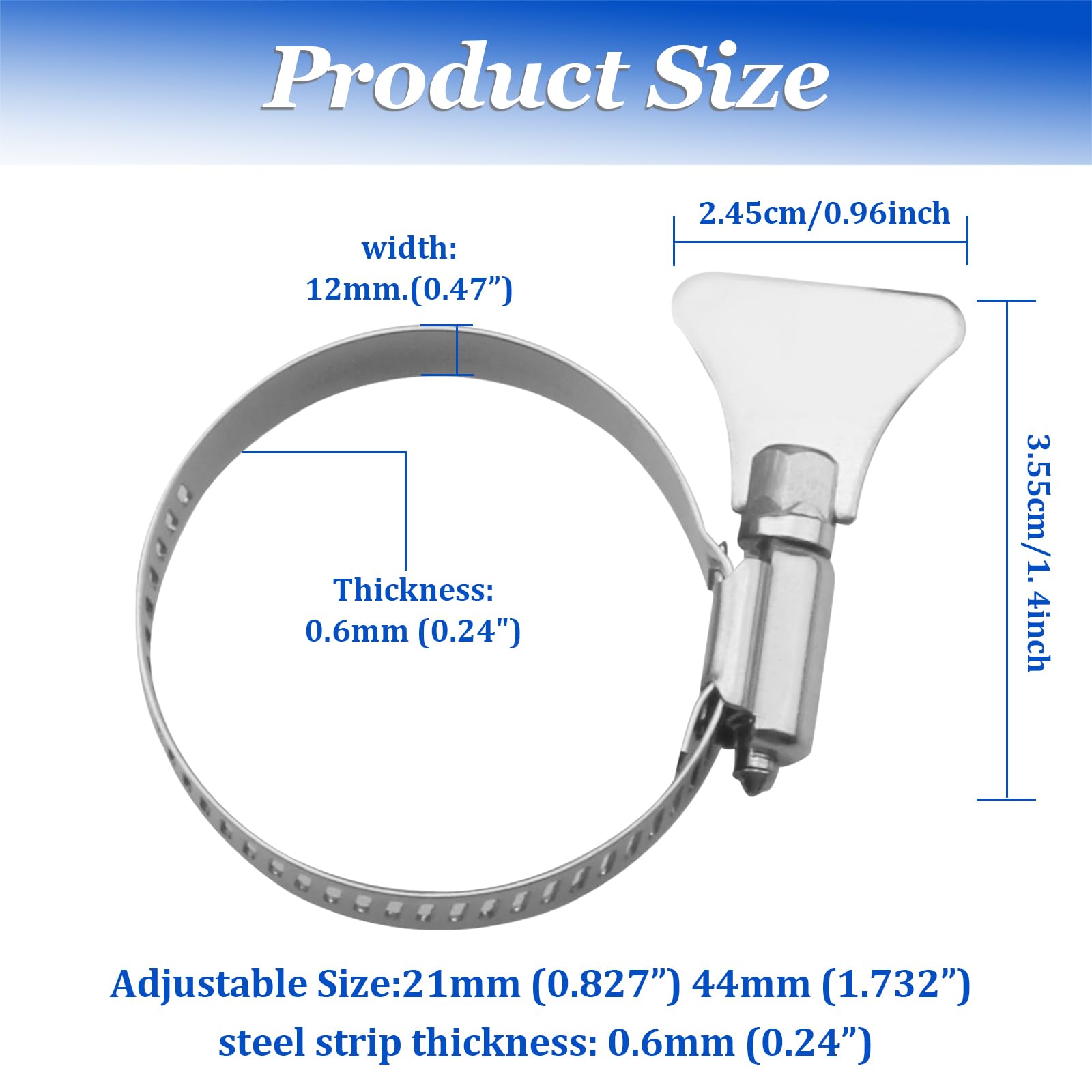 Snapklik.com : Metallic Hose Clamps Pool Clamps For Above Ground Pools ...