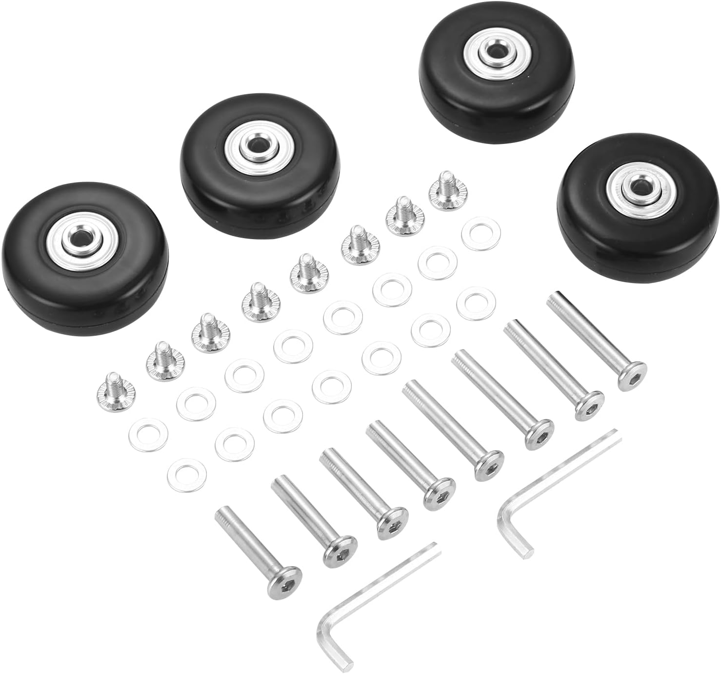 Roulette Valise, Roue Valise en Caoutchouc de 50x18mm avec Rondelles ...