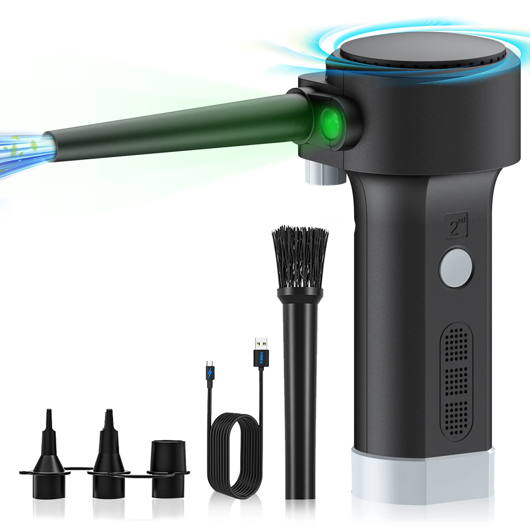 Buy Compressed Air Duster, Battery Operated Computer Electronic Air ...