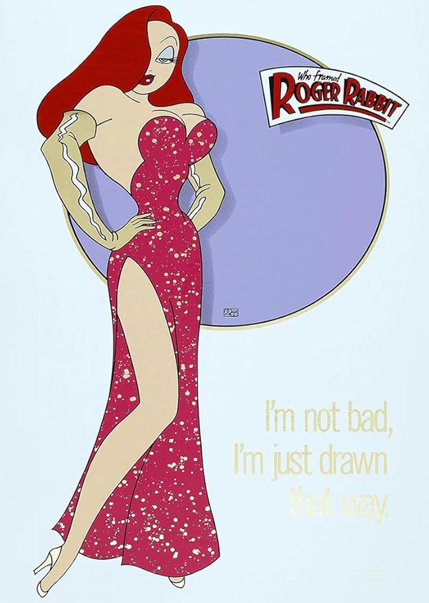 Who Framed Roger Rabbit Jessica Rabbit Poster/Print/Picture Satin Photo ...