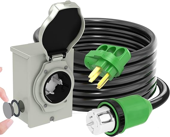 Amazon.com: RVINGPRO 50 Amp Generator Cord 40FT and Pre-Drilled Power ...