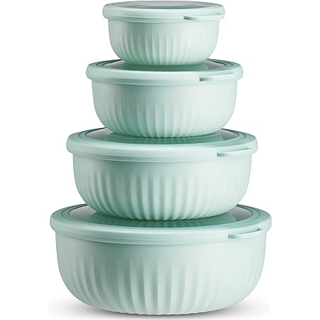 Amazon.com: COOK WITH COLOR Prep Bowls - 8 Piece Nesting Plastic Meal ...