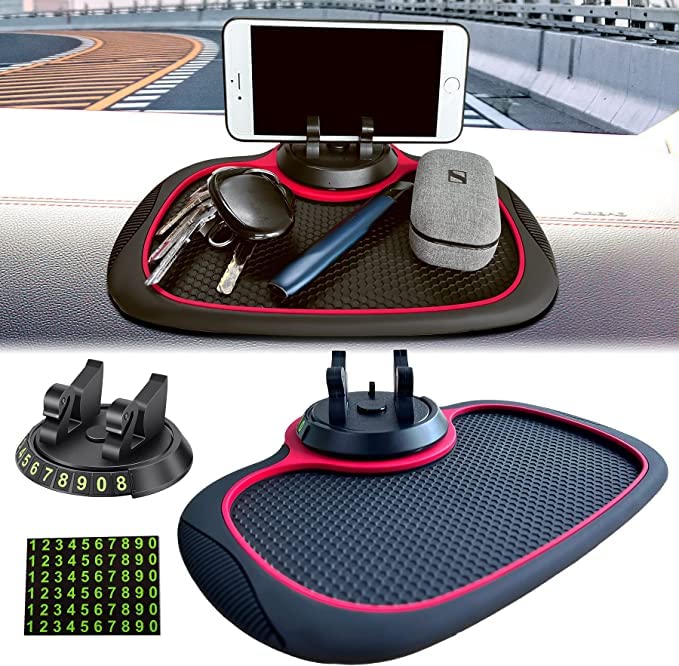 Sajag New Car Dashboard Matt Non Slip Anti Skid PVC Pad Mat with 360 ...