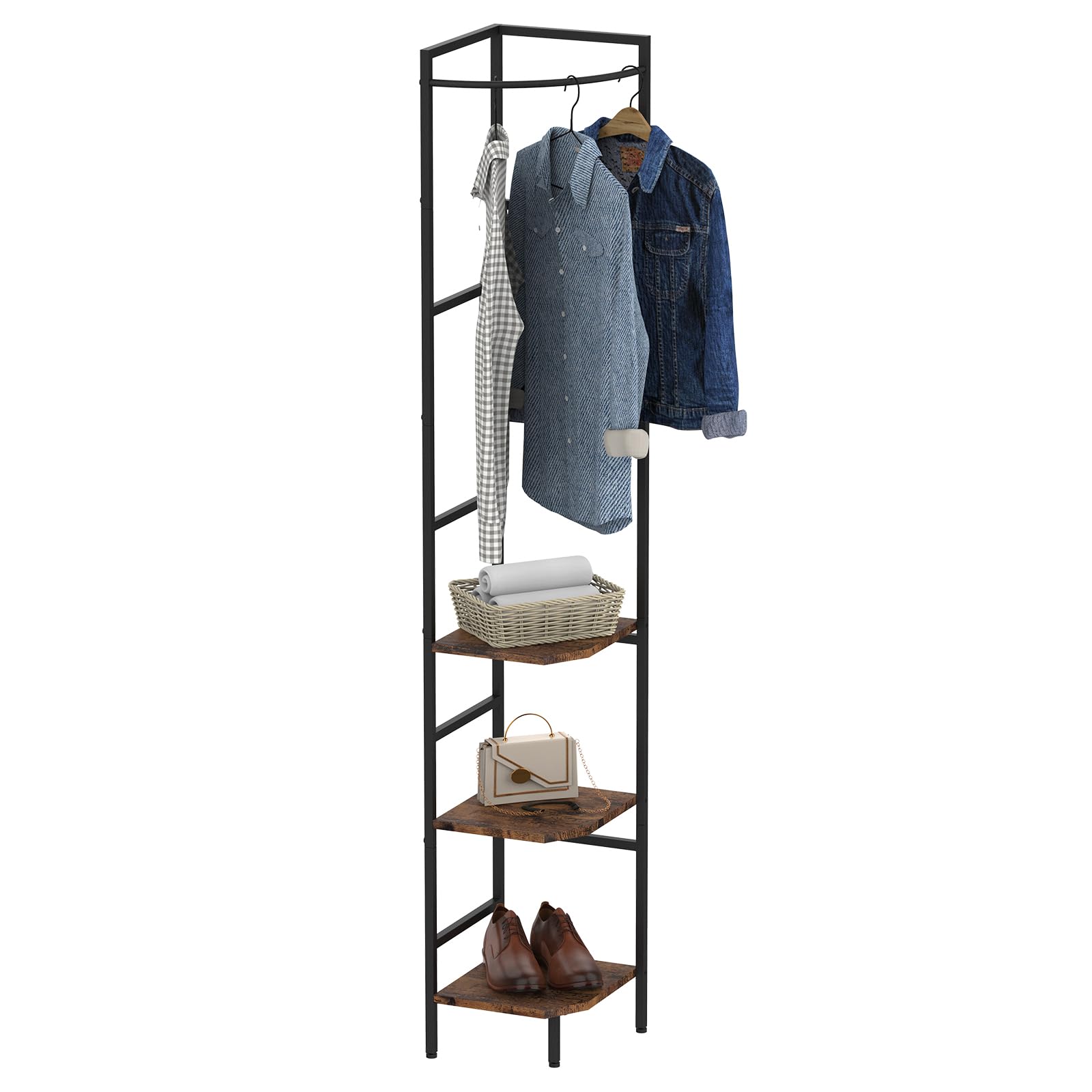Snapklik.com : Corner Coat And Shoe Rack Corner Hall Tree