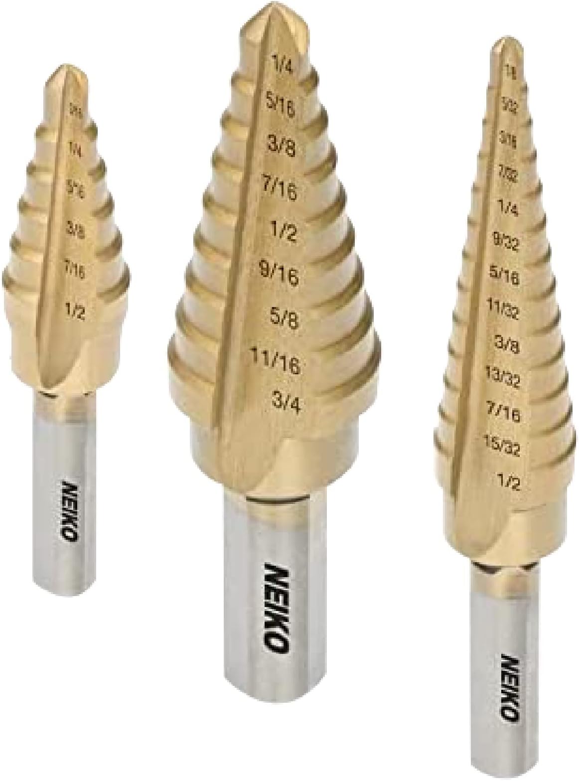 Neiko 10194A Broca para perforaciones por etapa con revestimiento de titanio : Amazon.com.mx ...