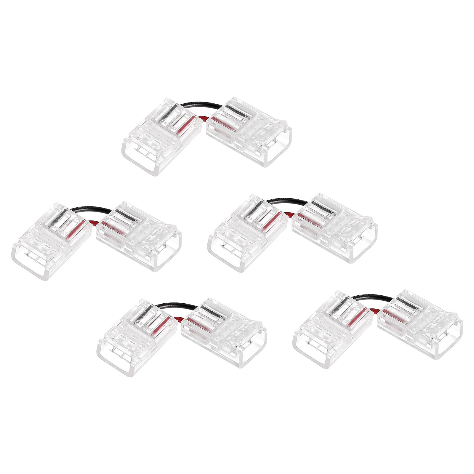 MECCANIXITY L Shape 2-Pin LED Connectors, 10mm Wide Solderless Adapter ...