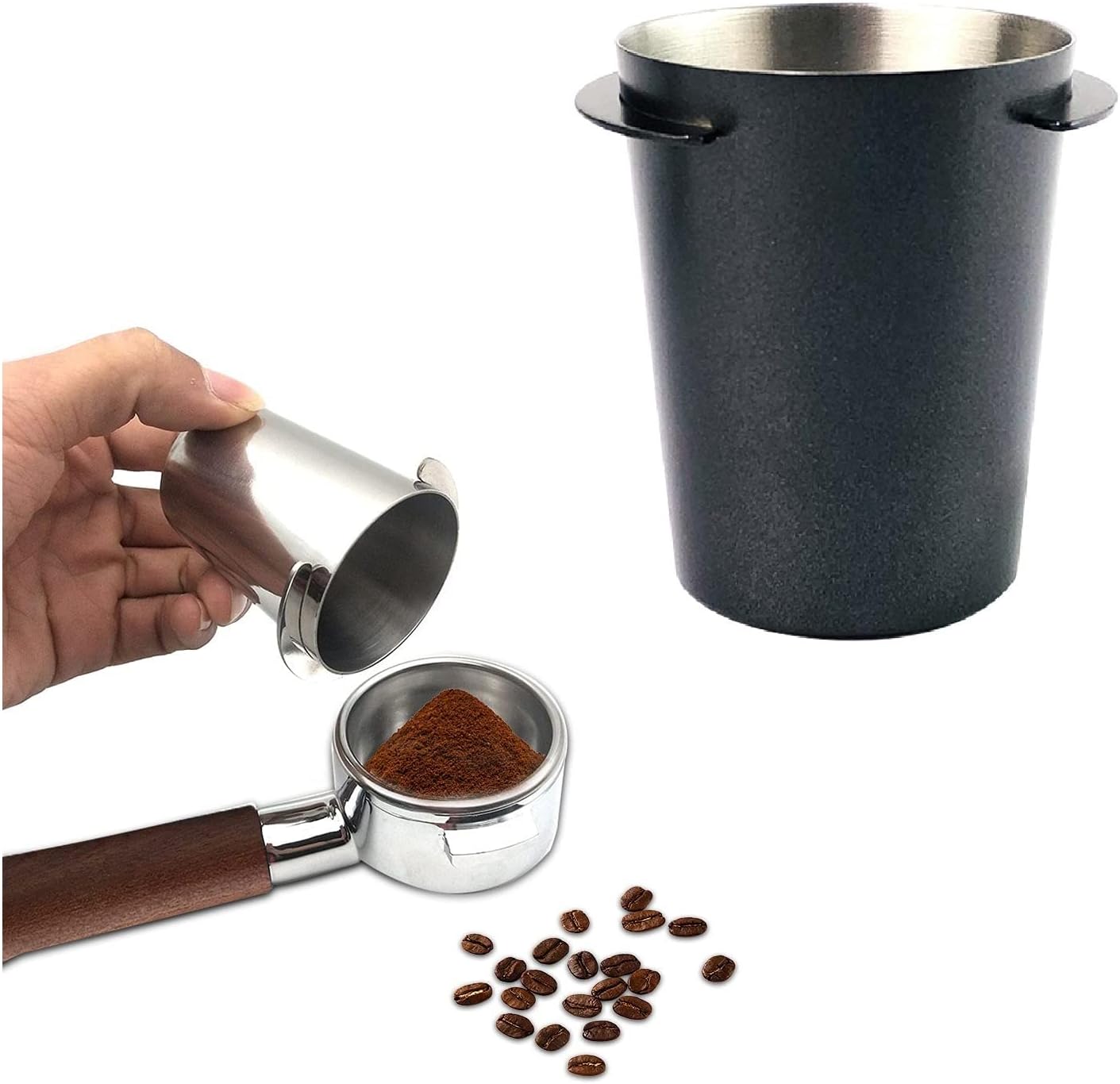 Amazon.com: Coffee Portafilter, Stainless Steel Coffee Dosing Cup ...