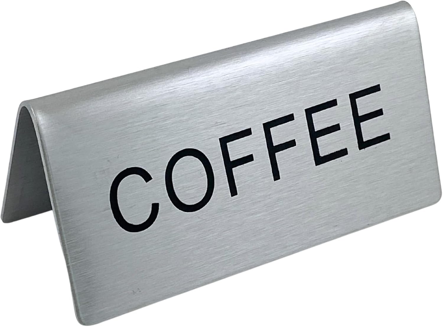 Amazon.com : Coffee Stainless Steel Metal Table Tent Sign - 3" x 1-1/2 ...