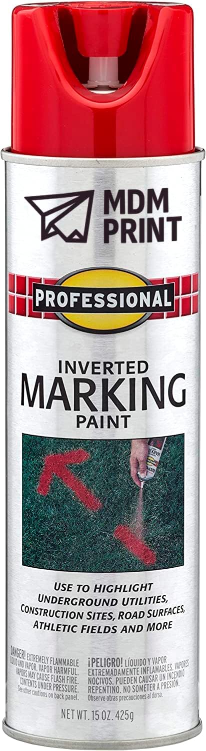 15 oz. Safety Red Inverted Marking Spray Paint PK-2 - Amazon.com