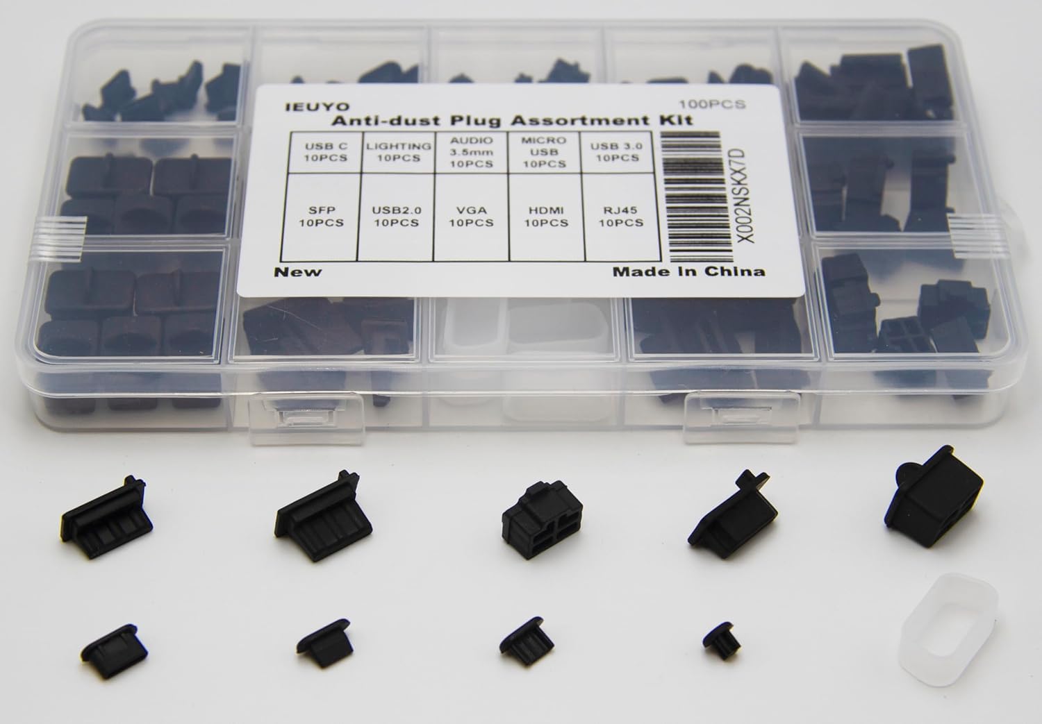 Dust Plug Charm Yubikey Cover 50-Pack Silicone USB Dust Plugs - 7 Types ...