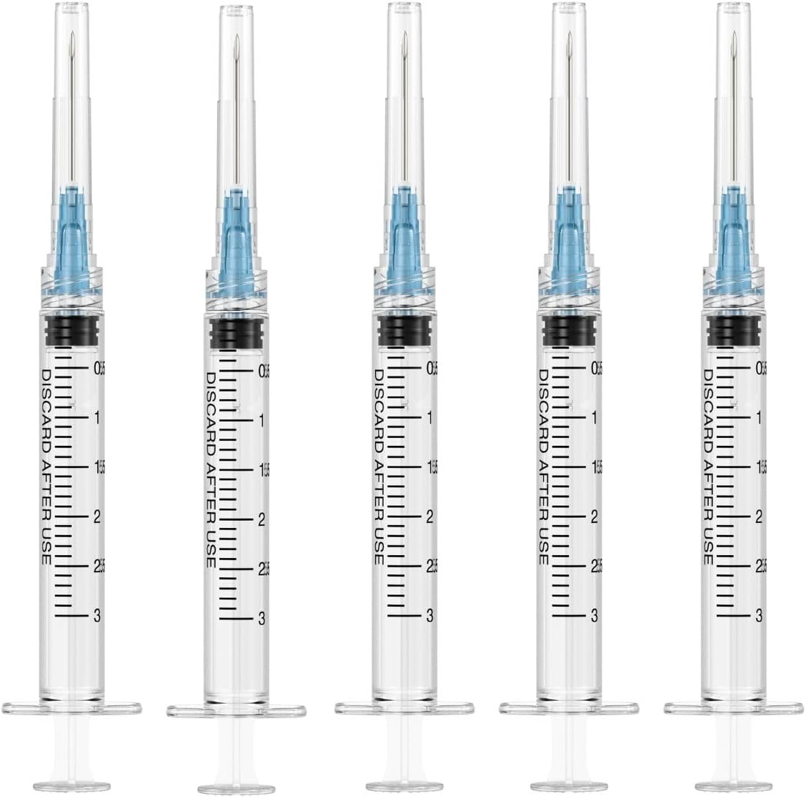 Amazon.com: 30 Pack 3ml Disposable Syringe with 23Ga 1.0 Inch Needle ...