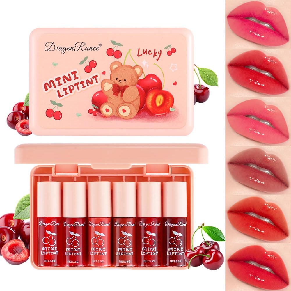 Amazon.com : 6 Colors Lip Tint Stain Set, Korean Lip Gloss Matte Velvet ...