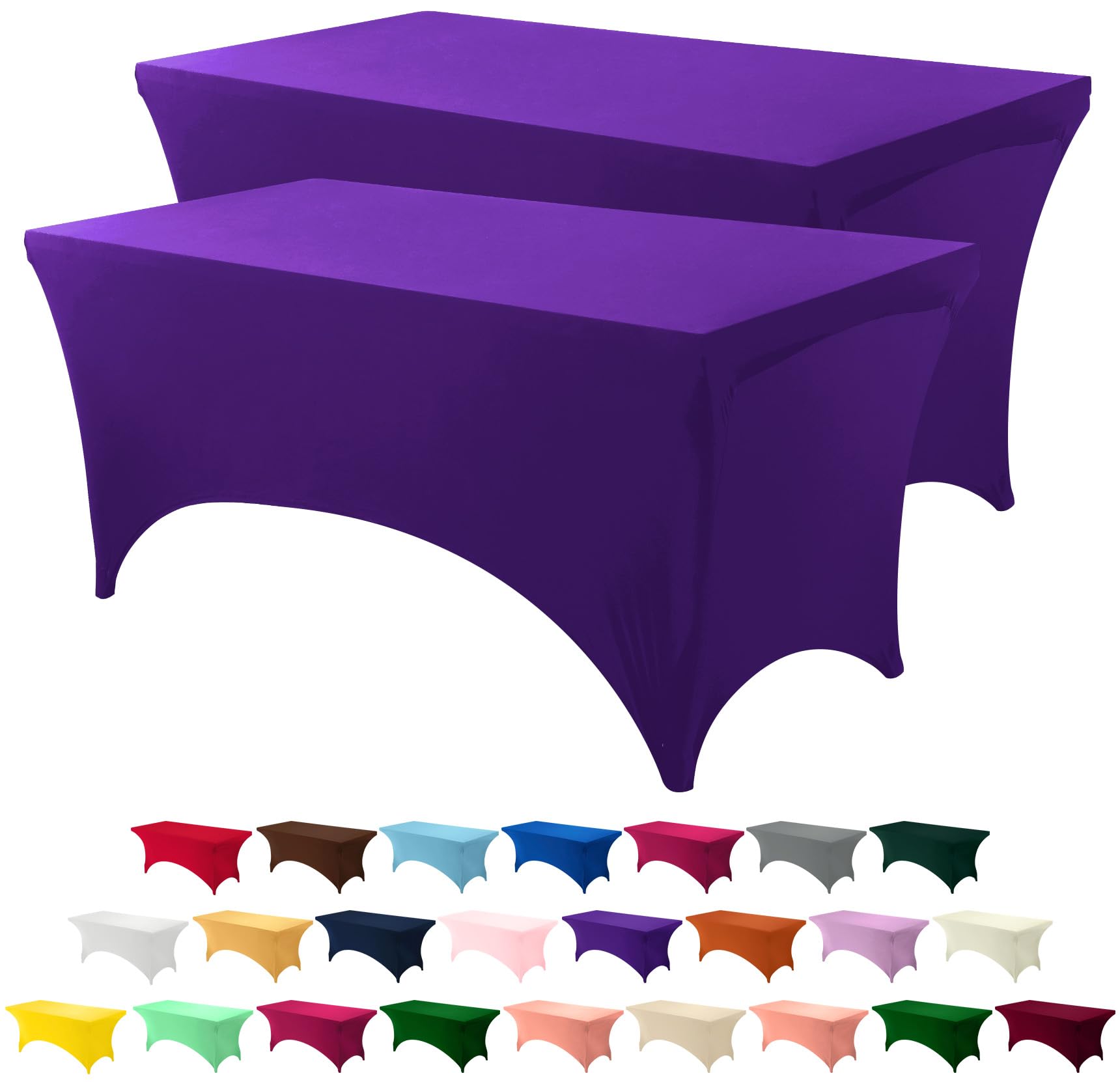 Amazon.com: Utopia Kitchen 6ft Spandex Table Cloth Rectangle [2 Pack ...