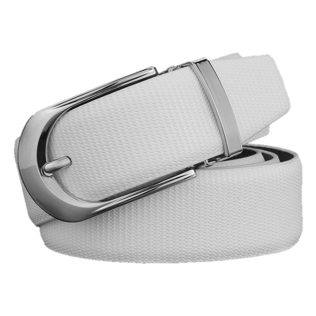 Amazon | [FleurUneffe] ベルト【j24】 白 メンズ ゴルフベルト 簡単調整可能 PUレザー ジーンズ ビジネス カジュアル 通勤 通学 ホワイト 【j24】 | ベルト 通販