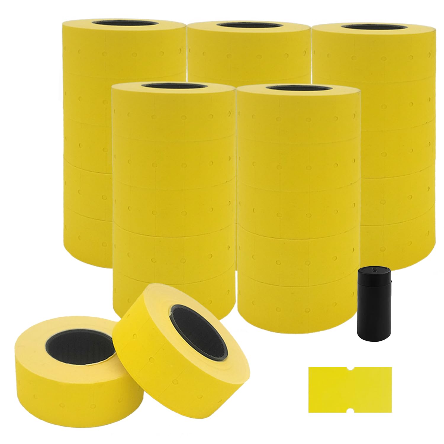 Snapklik.com : Motex 1 Line Labels - 25,000 Fluorescent Yellow Blank ...