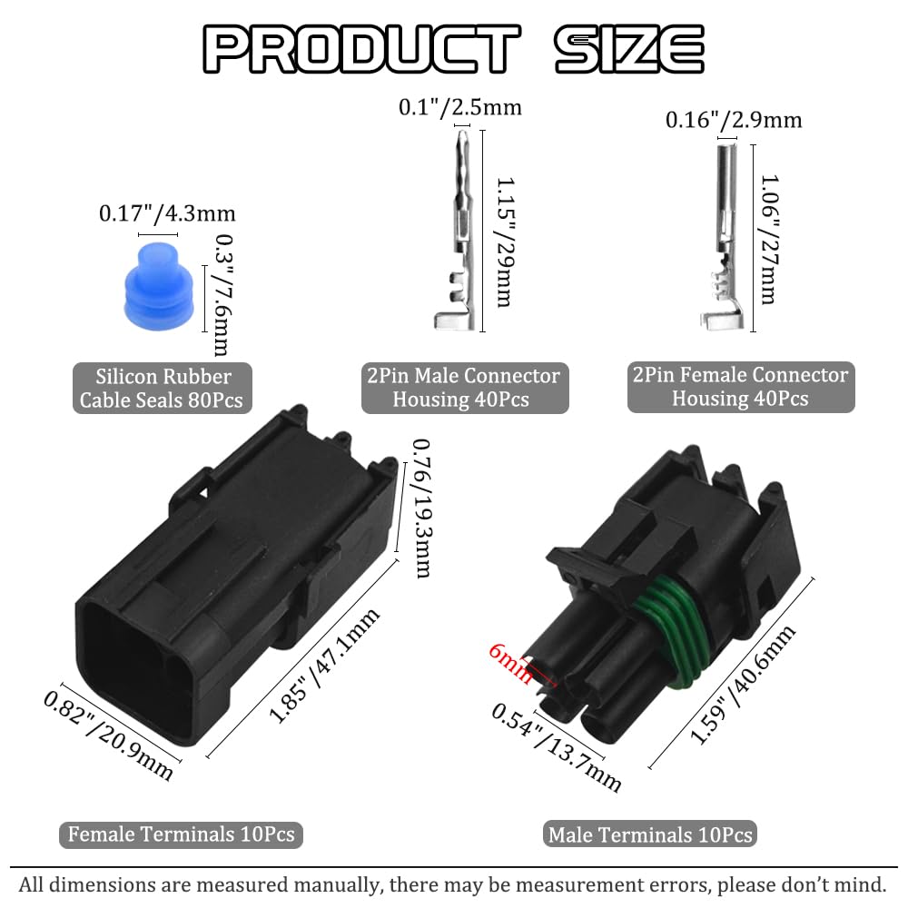 Buy WMYCONGCONG 10 Kits 4 Pin Automotive Electrical Connectors Quick ...