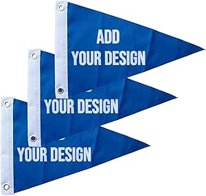 Amazon.com : Bagetu Custom 3PCS Boat Flags Personalized Small Flags for ...