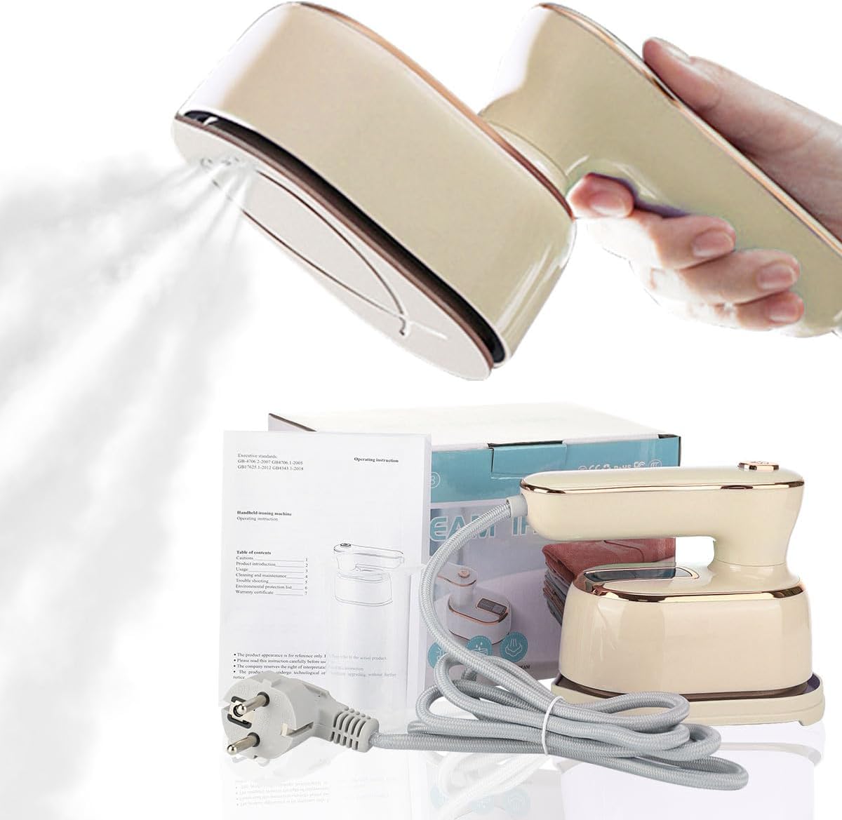 Amazon.com: Travel Steamer for Clothes Portable, HOMEASY Mini Steamer ...