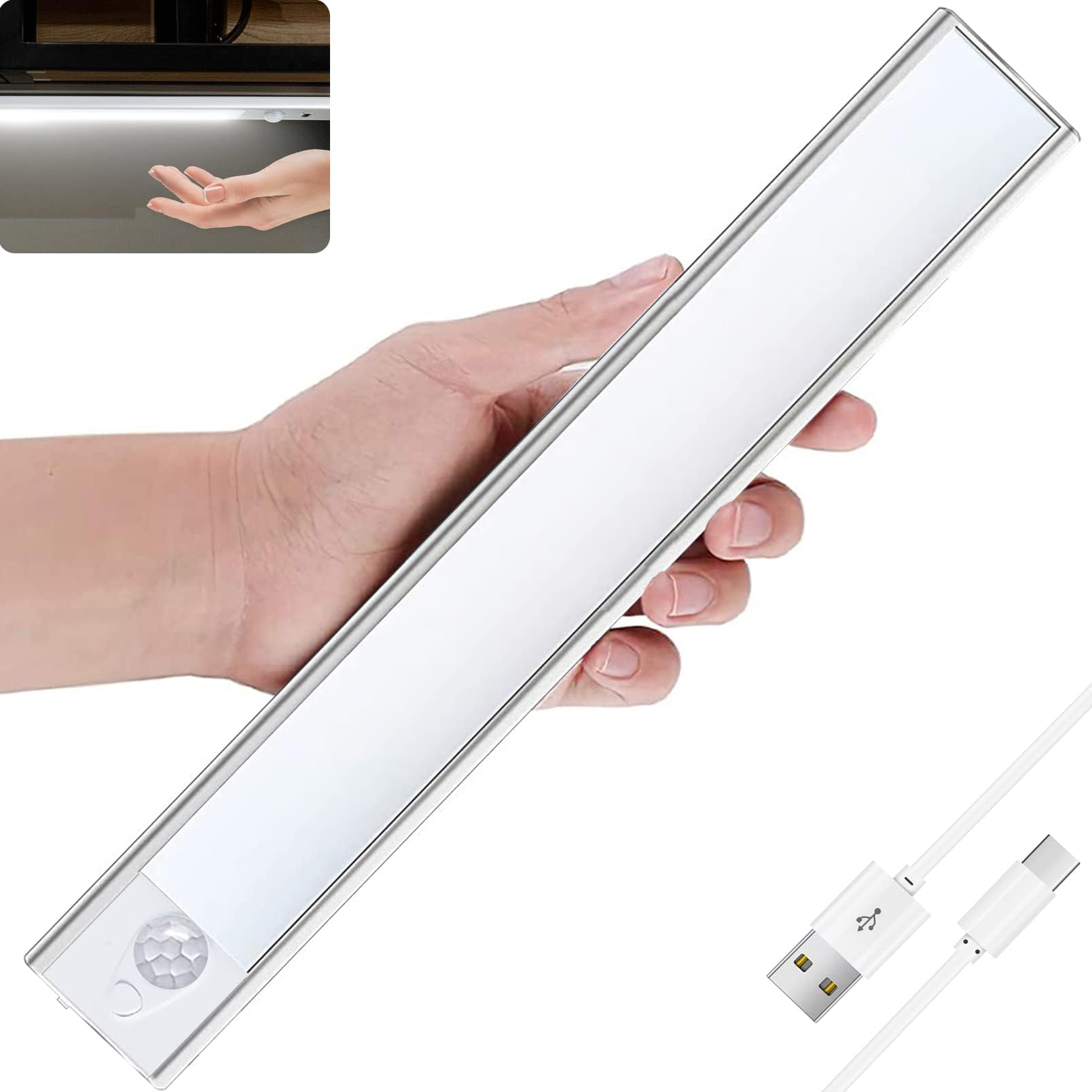 HIREATH Portable Smart LED Battery Powered Wall Sconce Stick On Lights ...