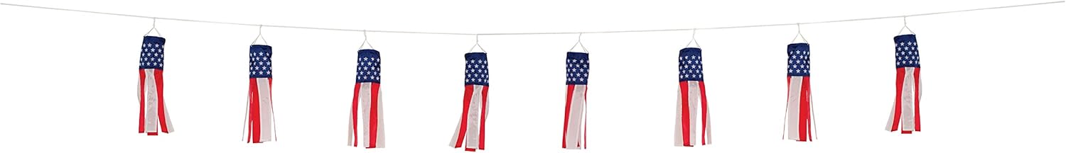 Amazon.com : In the Breeze 5013 12" Stars and Stripes String Hanging ...