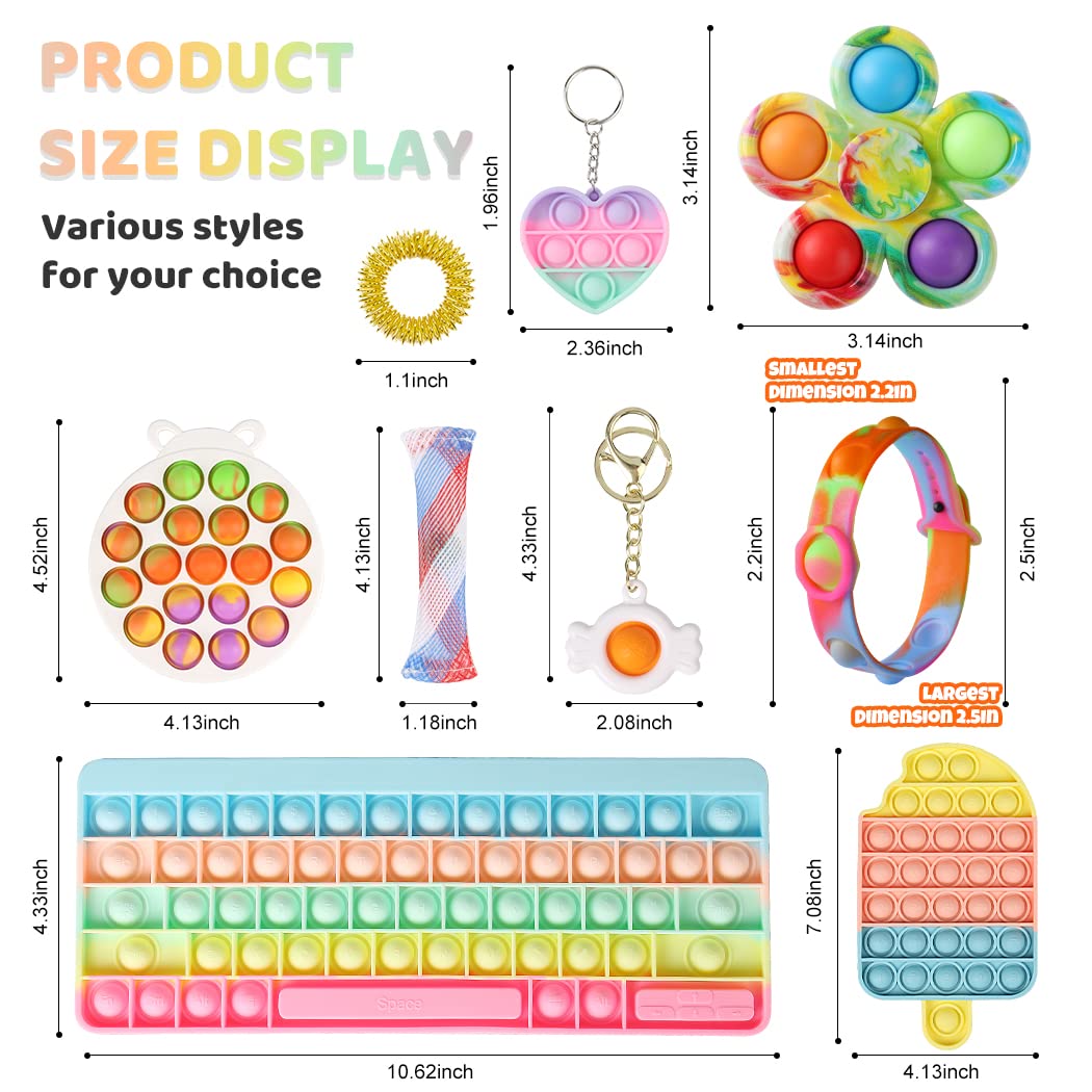 yisi Fidget Toys Pack Simple Dimple Fidget Popper Sets Cheap and ...