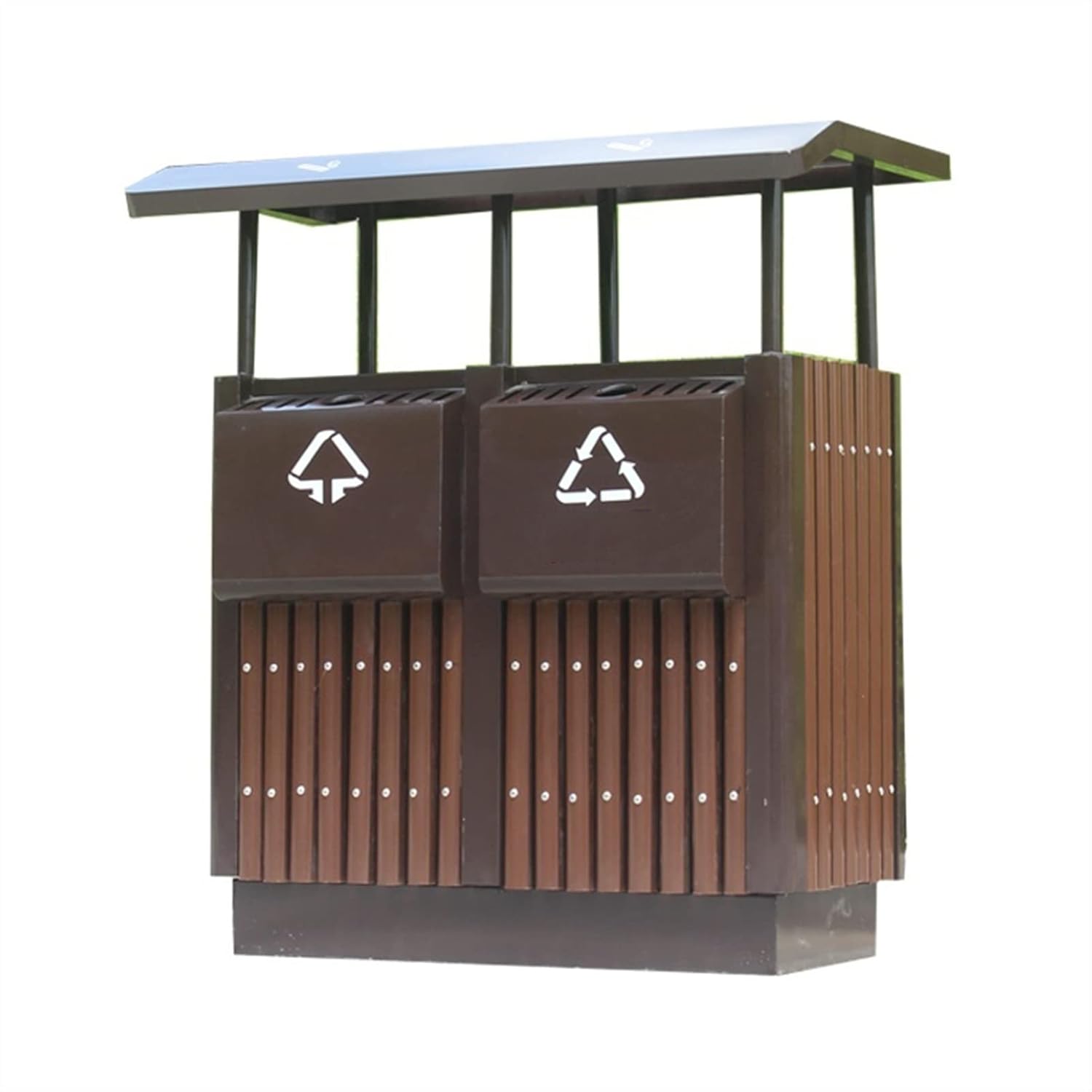 Amazon.com: RUHONG Outdoor Trash Can Outdoor Trash Sorting Bin Trash Can Street Park Trash Can ...